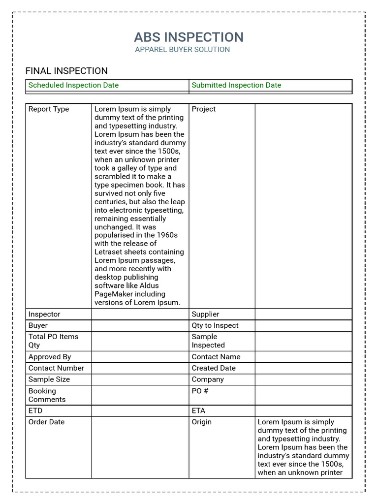 Final Inspection Report | PDF | Typography | Text