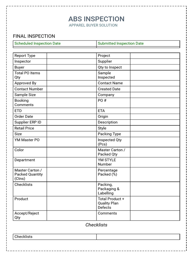 Final Inspection Report | PDF