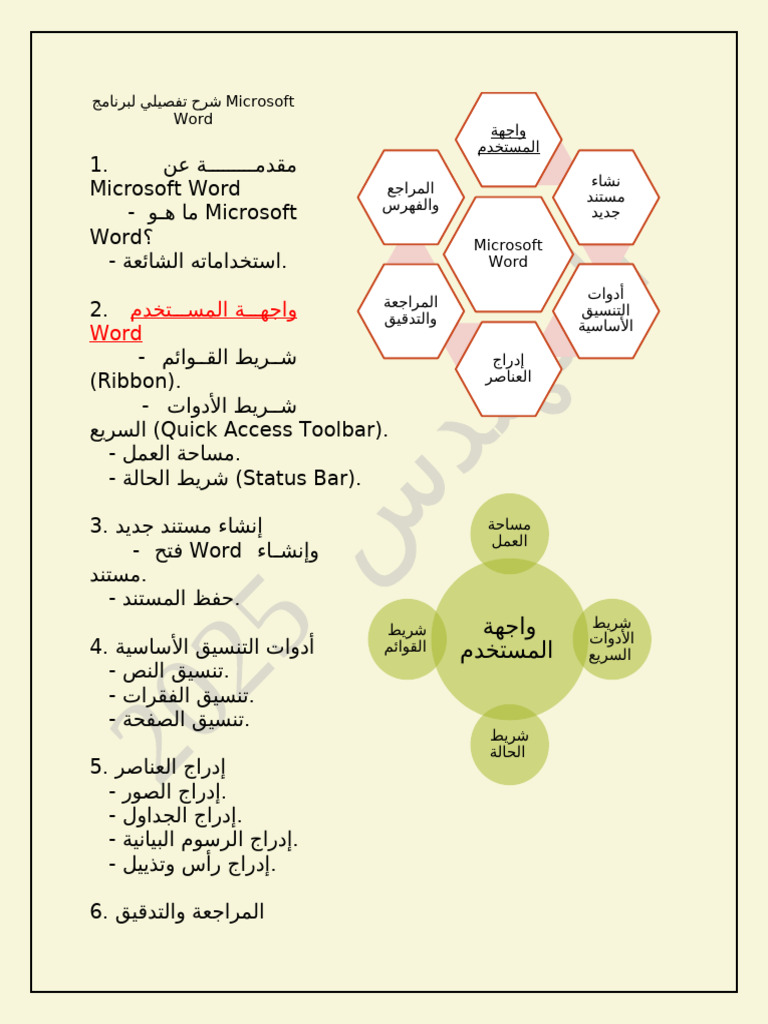 شرح تفصيلي لبرنامج Microsoft Word | PDF
