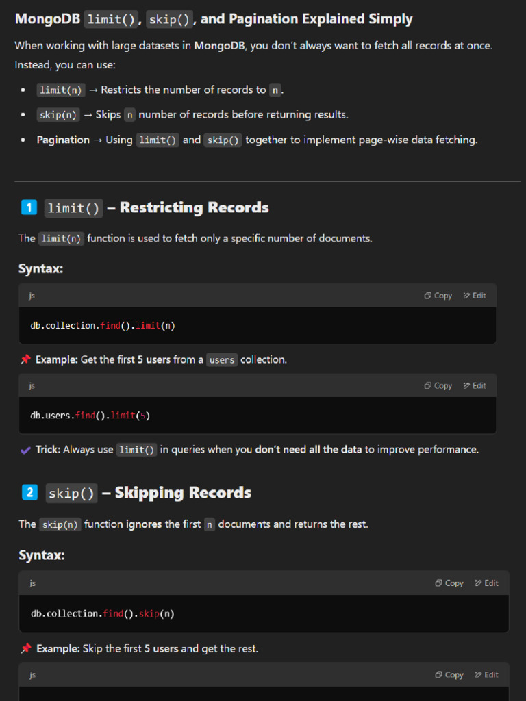 Mongo DB Notes p2 | PDF