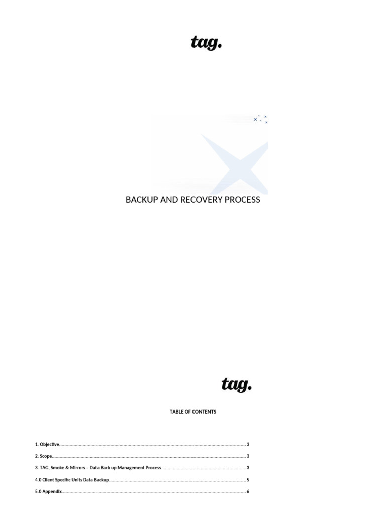 Sop - Tsm Backup and Recovery Process | PDF | Backup | Computer Data Storage