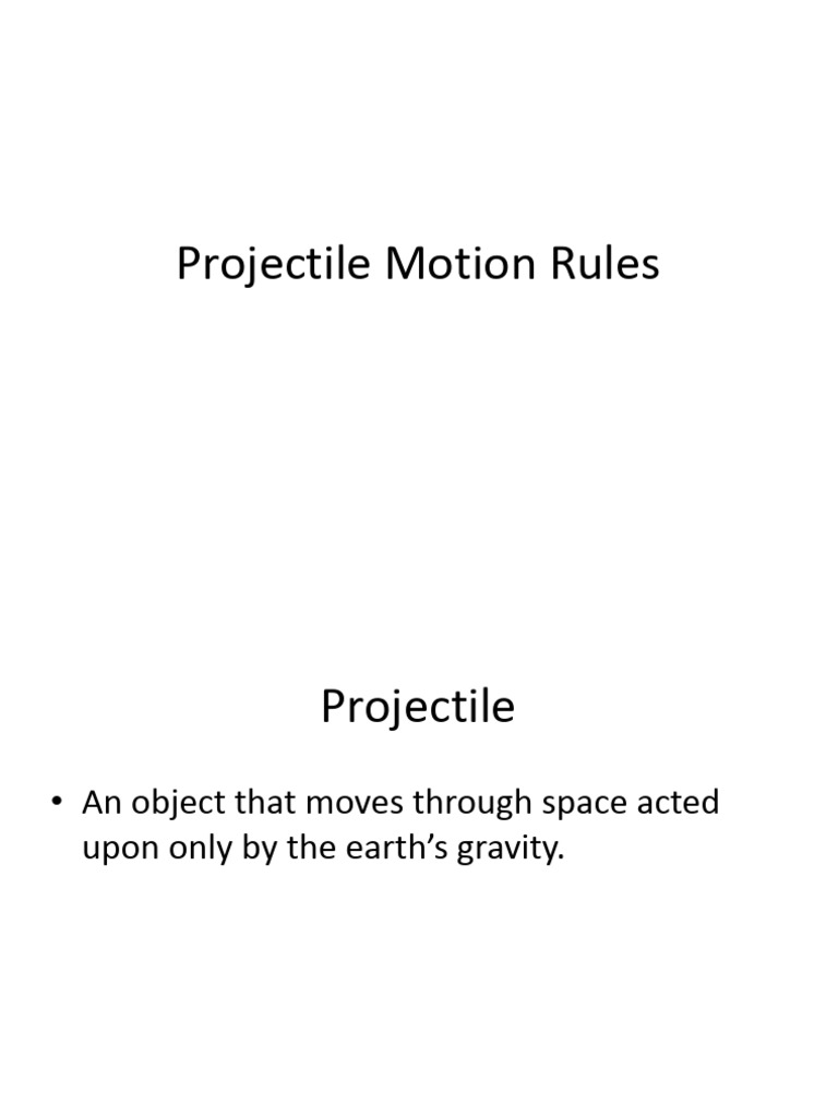 1128 Projectile Motion Rules | PDF