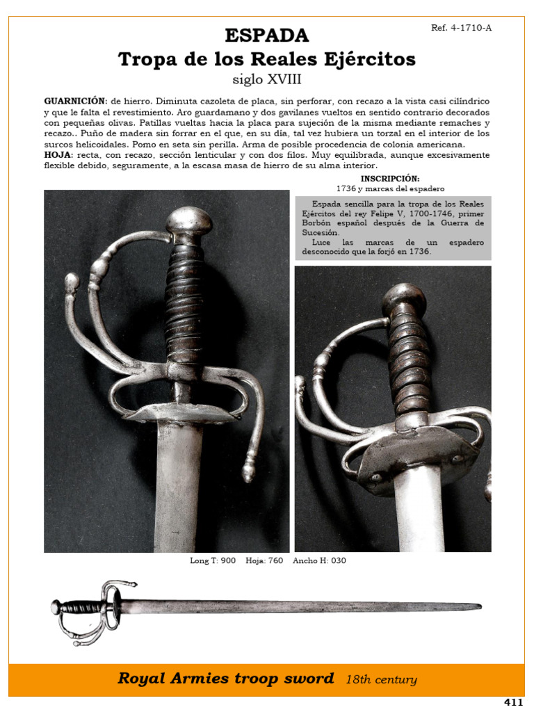 1710 Espada Reales Ejércitos | PDF