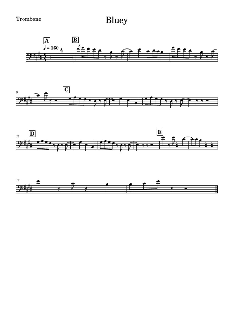 Bluey Trombone | PDF
