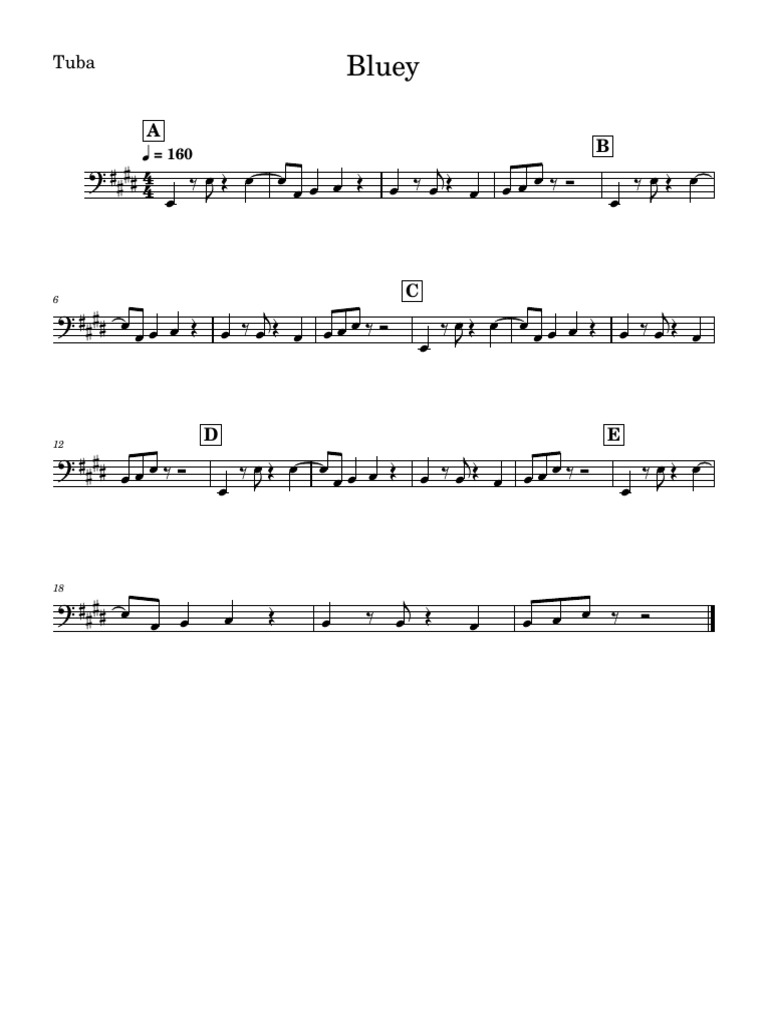 Bluey Tuba | PDF