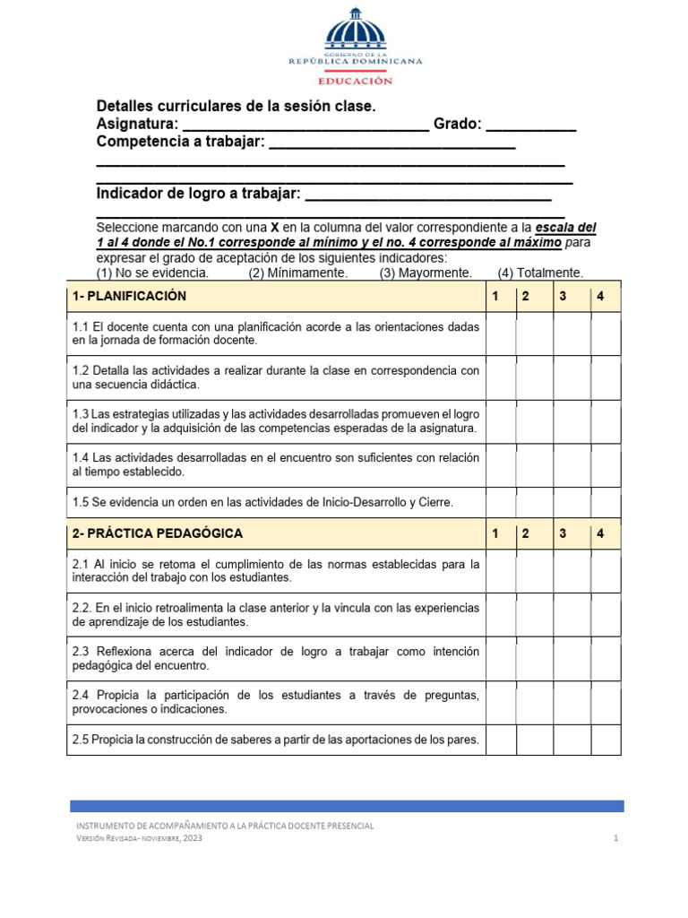 Evaluación de Práctica Docente | PDF | Aprendizaje | Modificación de comportamiento