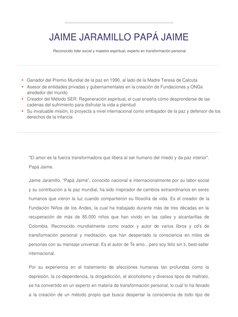 Jaime Jaramillo Papa Jaime | PDF | Amor