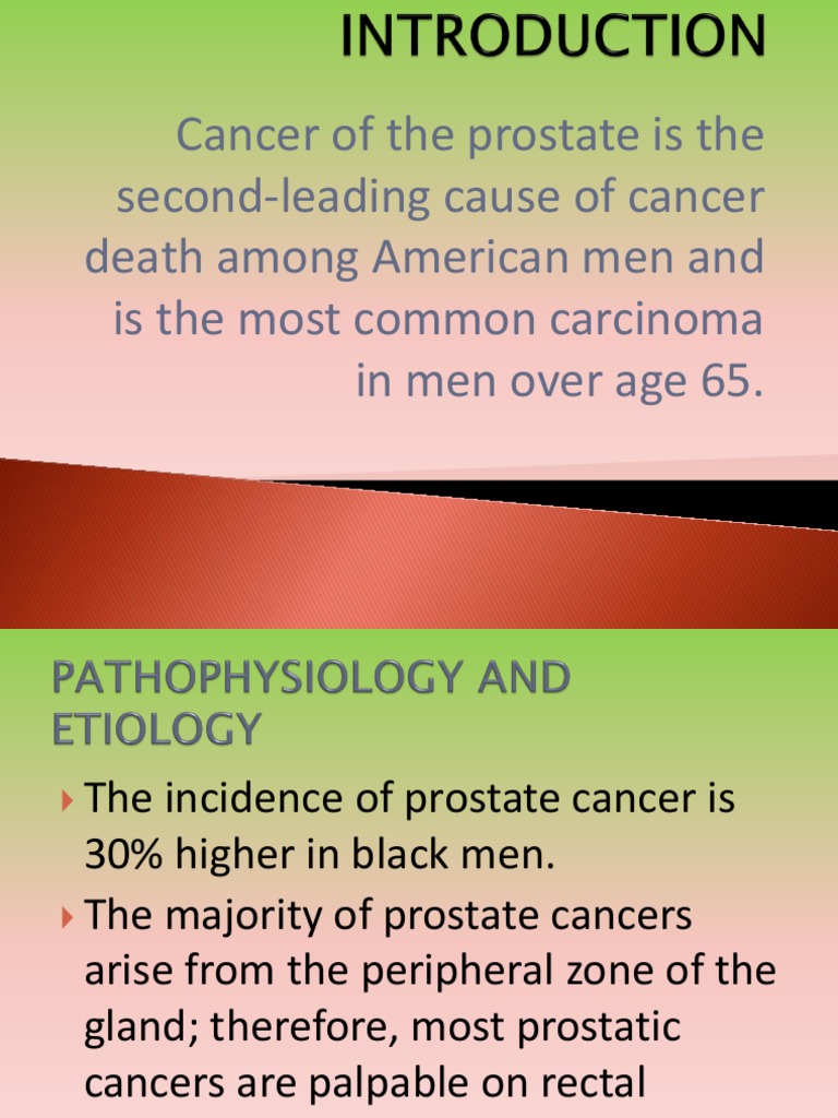 Cancer of The Prostate Is The Second-Leading Cause of Cancer Death ...