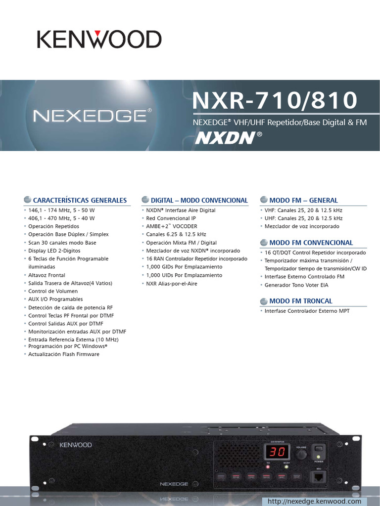 Brochure NXR 710 - 810 | PDF | Tecnología de producción sonora | Radio