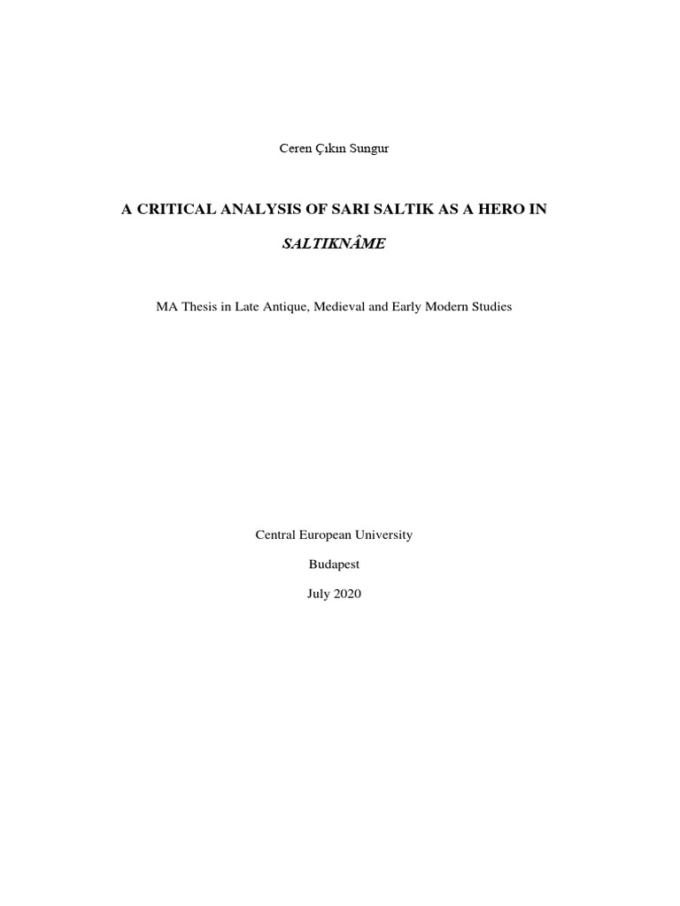 A Critical Analysis of Sari Saltik as A | PDF | Ottoman Empire | Sufism