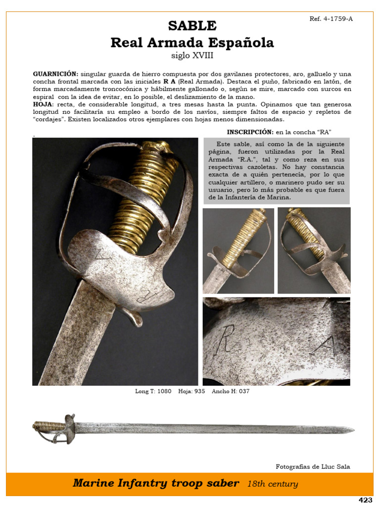 1759 Sable Armada Española | PDF