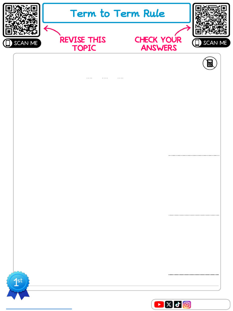 Sequence - Term To Term Rule | PDF | Multiplication | Sequence