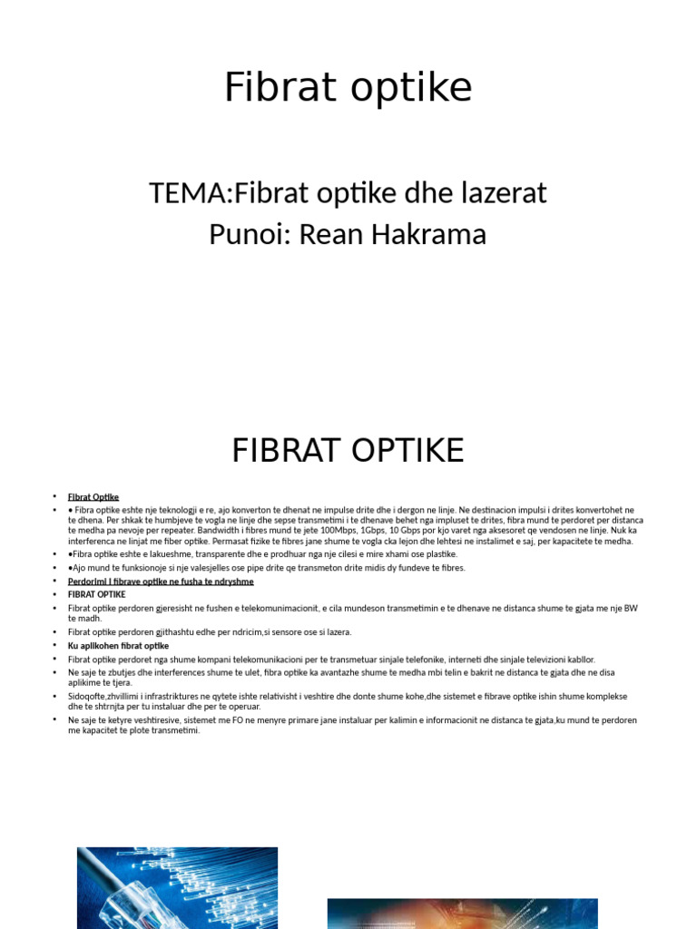 Fibrat optike | PDF