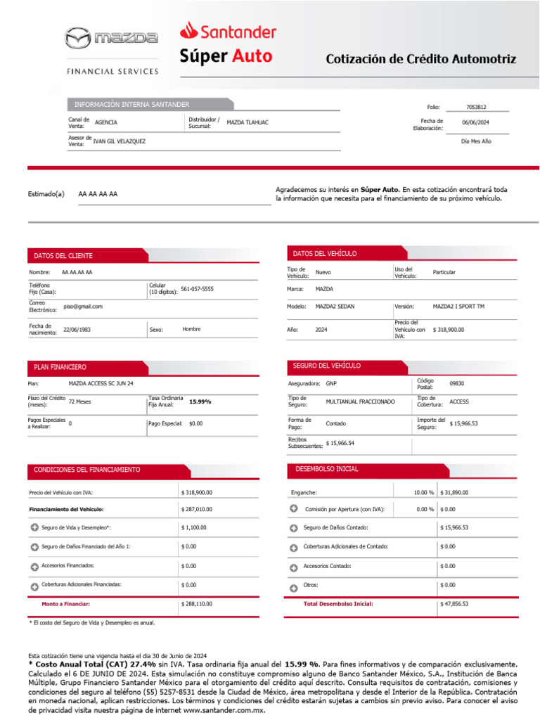Santander Autocare Pdf
