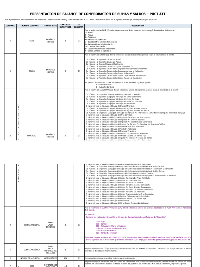 Puct Att Anexo180225 | PDF | Decimal | Contabilidad