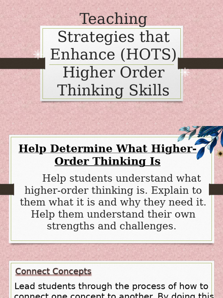 TOPIC 2 (HOTS) Presentation | PDF | Thought | Mind