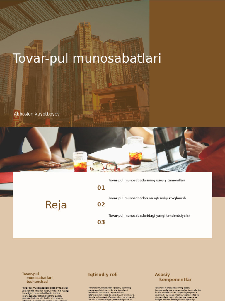Tovar-Pul Munosabatlari | PDF