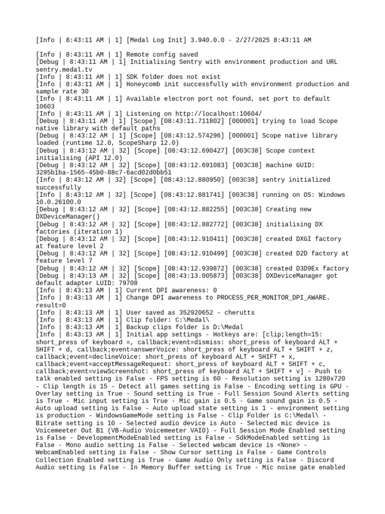 Medal Log 20250227 | PDF | Graphics Processing Unit | Keyboard Shortcut
