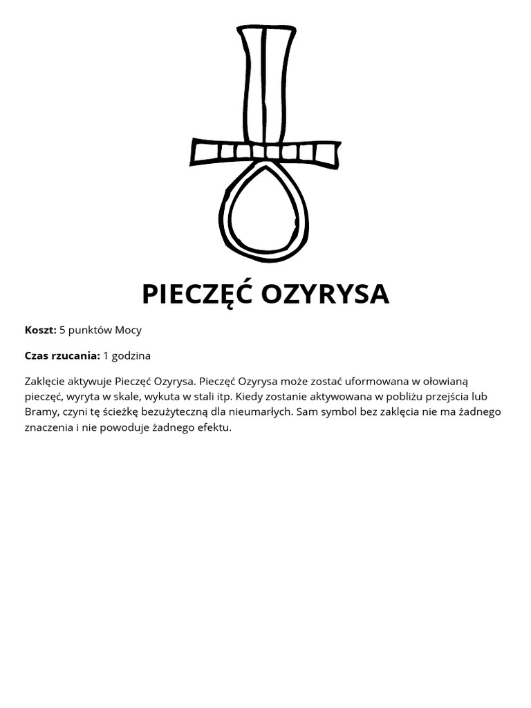 Pieczęć Ozyrysa | PDF