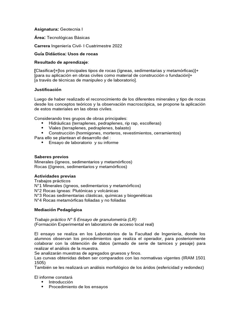 Guia de Uso de Rocas-2022 | PDF | Roca (geología) | Roca ígnea