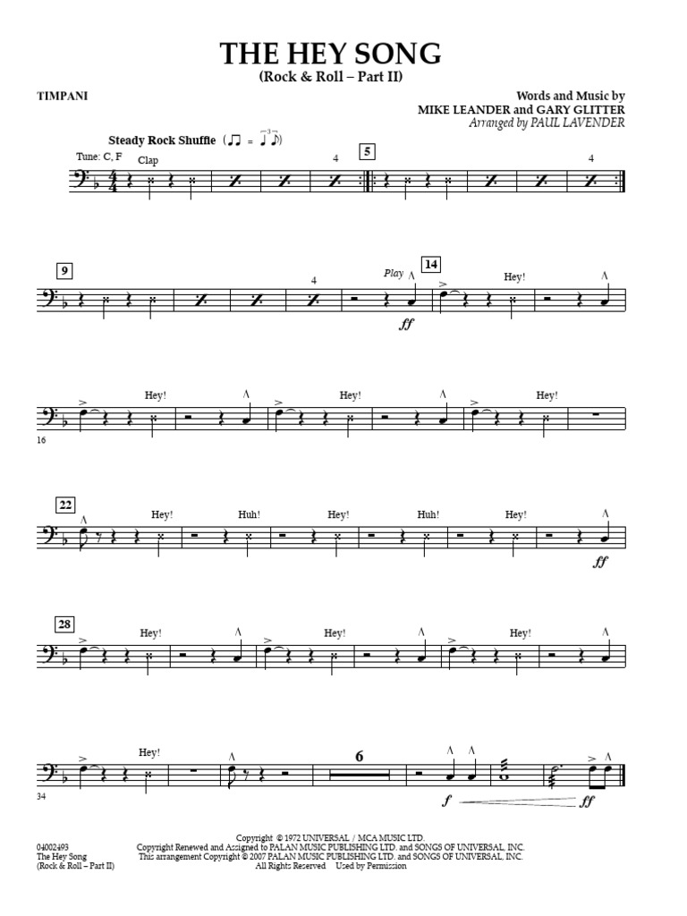 The Hey-Song Paul Lavender Timpani | PDF