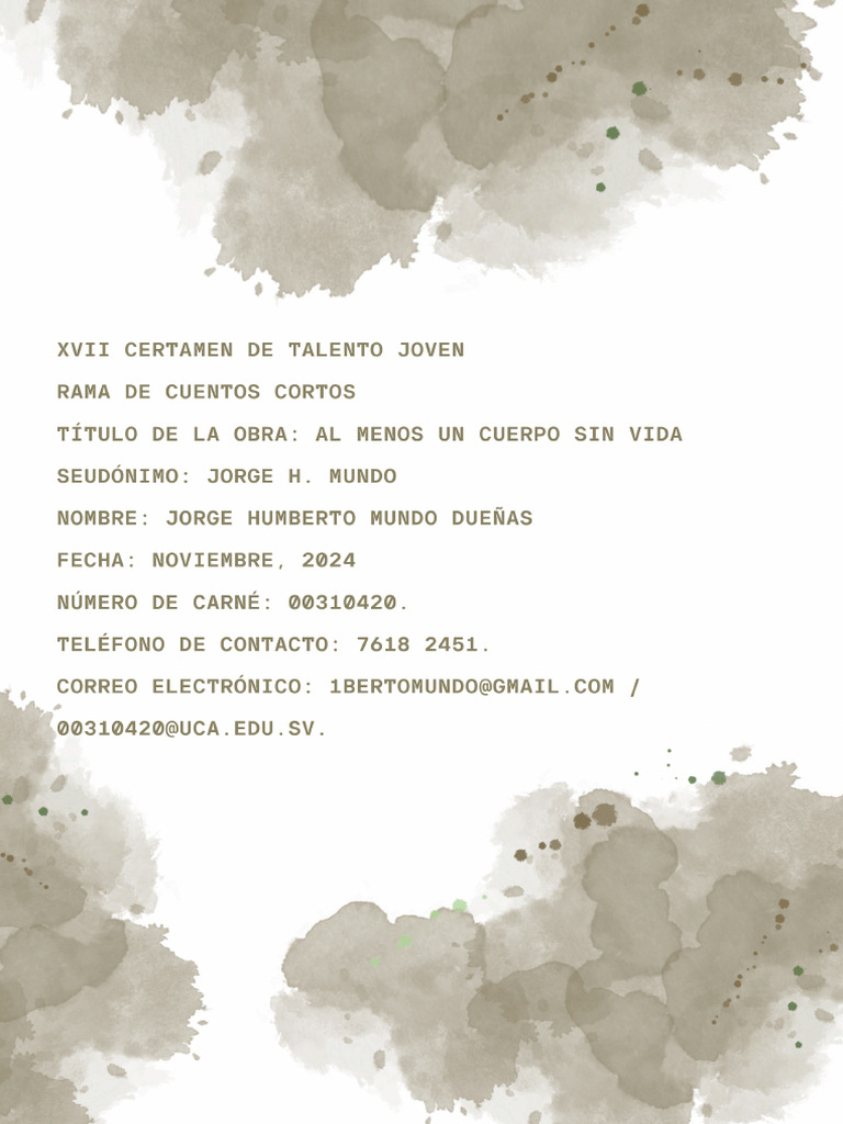 Ficha. Cuento Corto. JHM | PDF