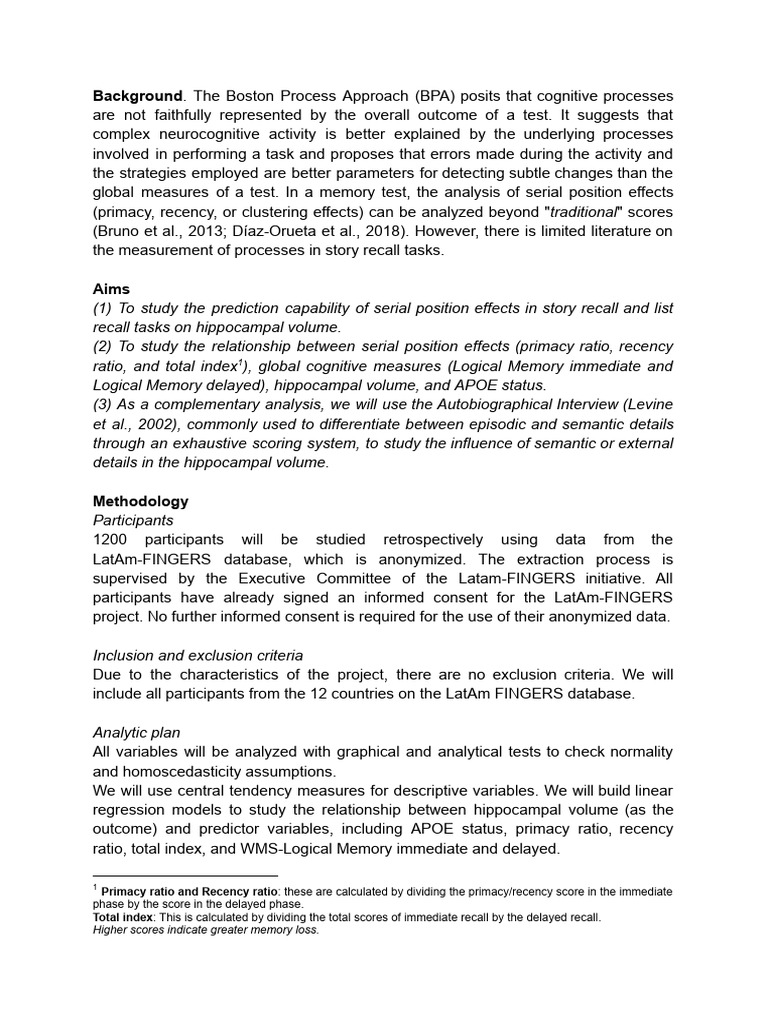 Serial Position Effects and Its Relationship With Hippocampal Volume ...