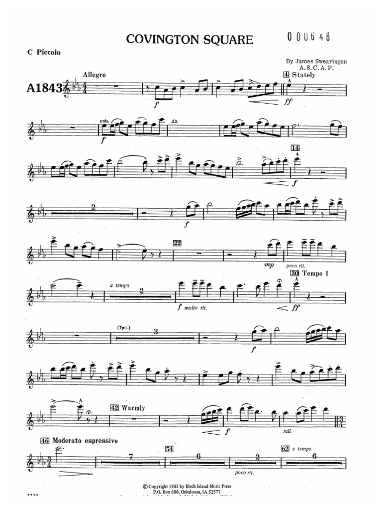 Covington Square - Picc and Flute Part | PDF