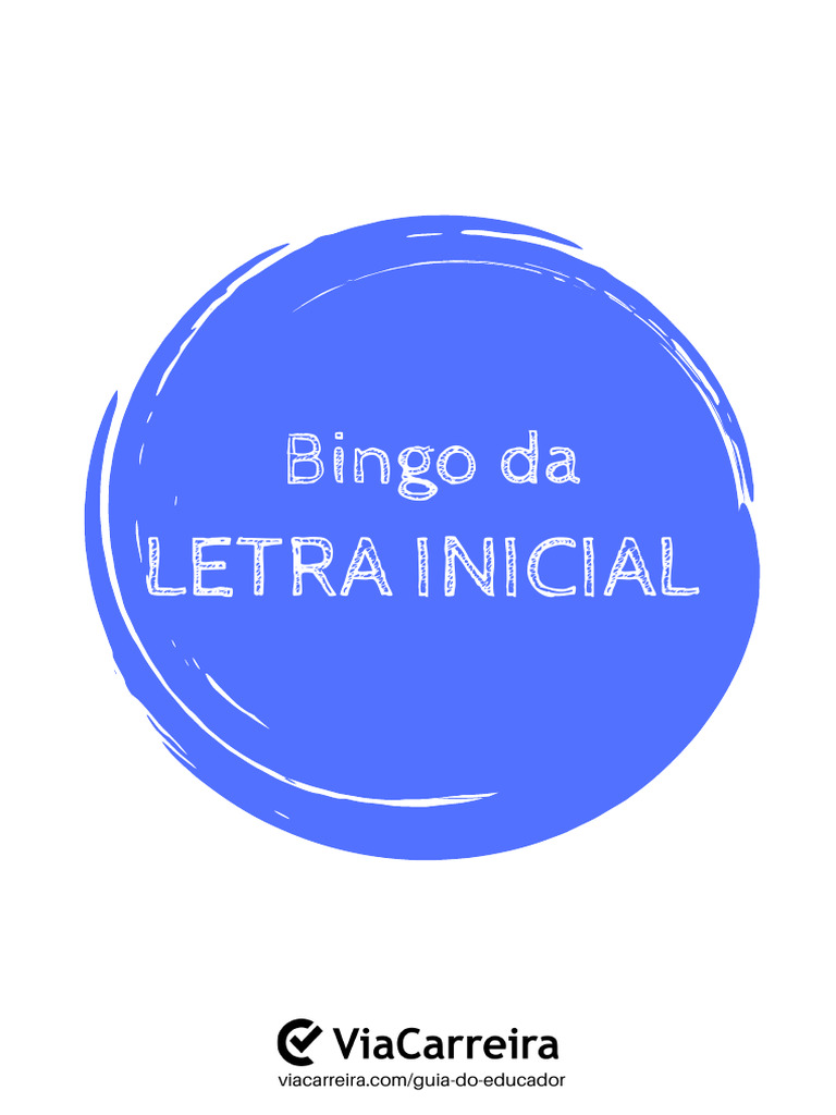 Bingo da Letra Inicial para Educadores | PDF