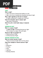 Light Sources Worksheet for Kids | PDF | Home & Garden