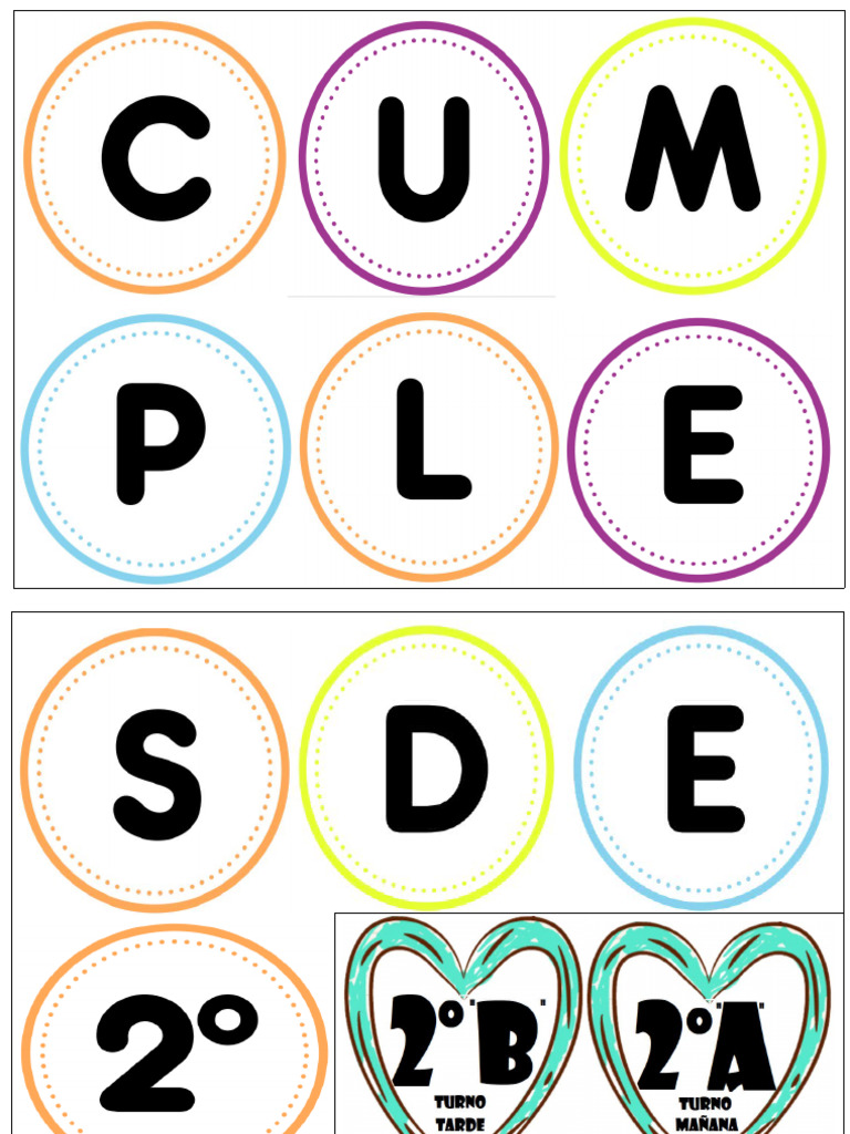 Cumples de 2 -Redondos | PDF