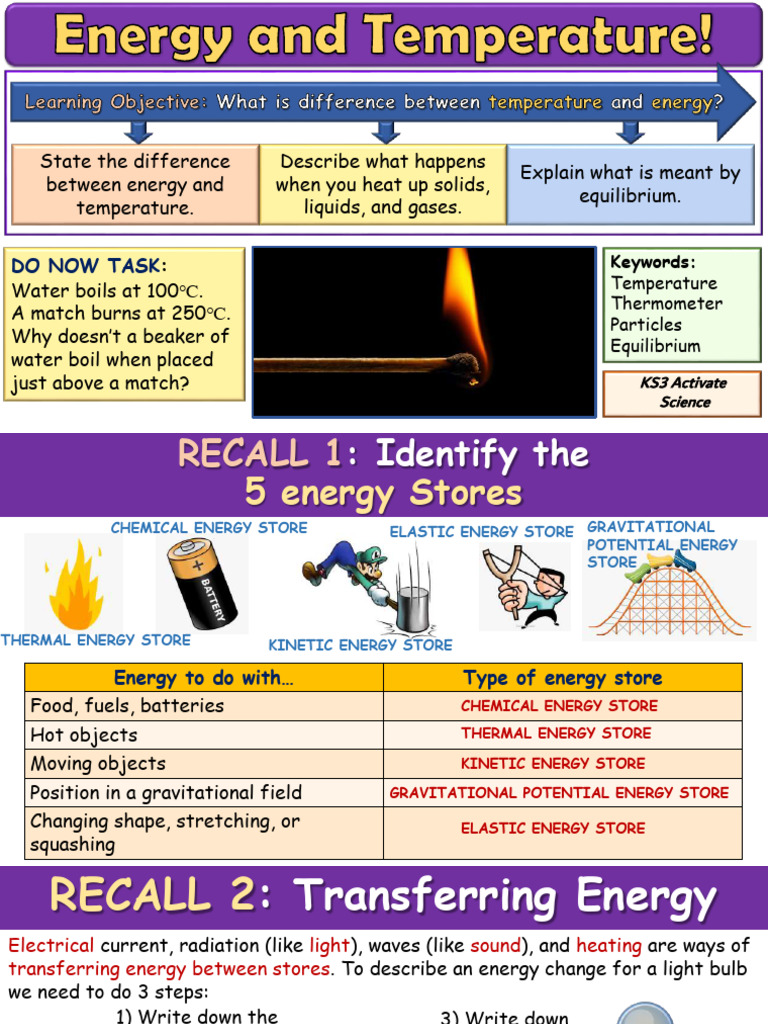 Energy and Temperature | PDF | Temperature | Heat