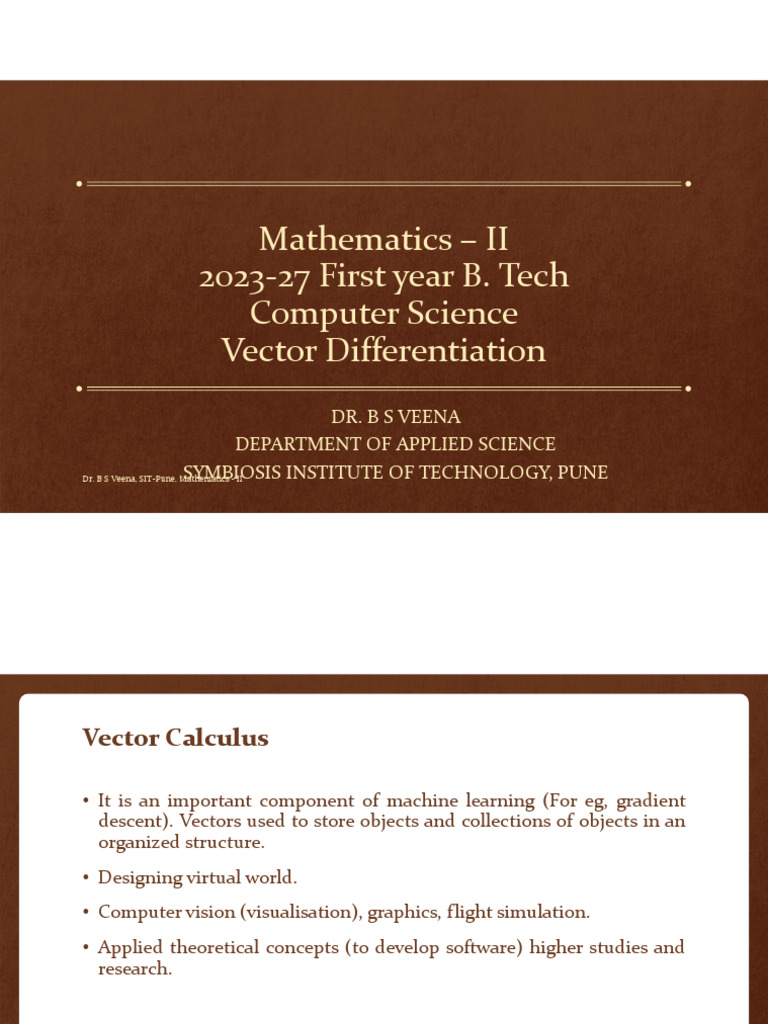 1. Vector differentiation | PDF | Divergence | Gradient