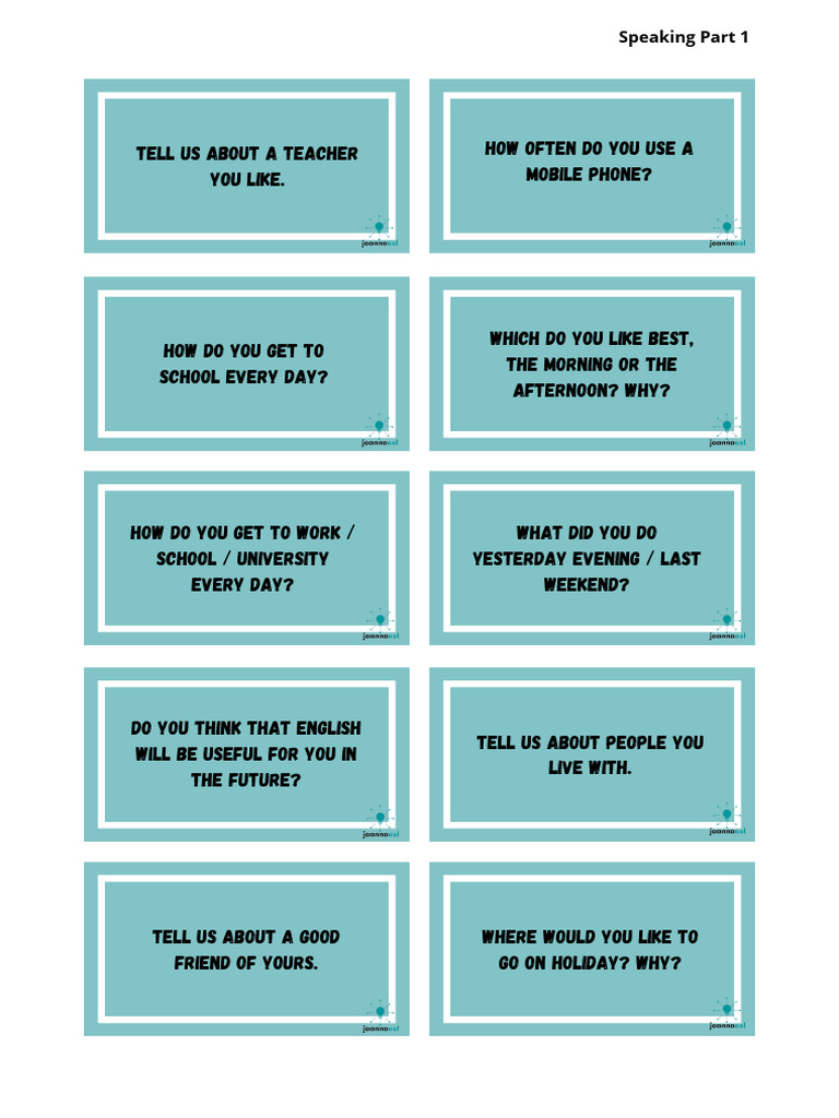 B1 Speaking Part 4 Topics | PDF