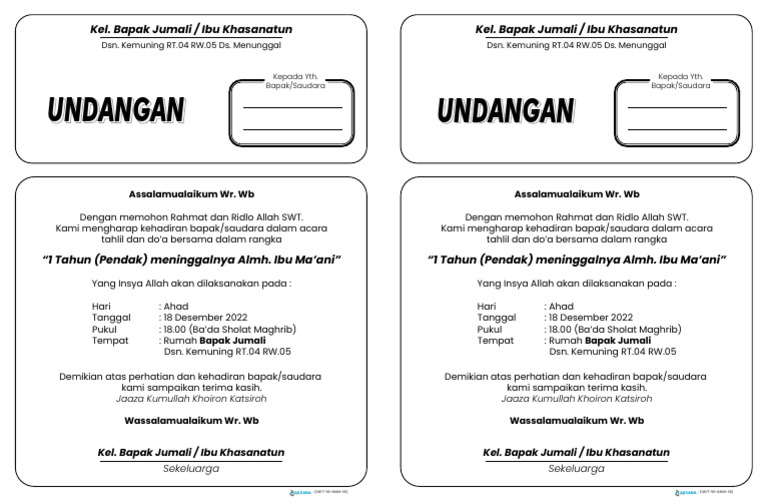 Undangan 2 | PDF