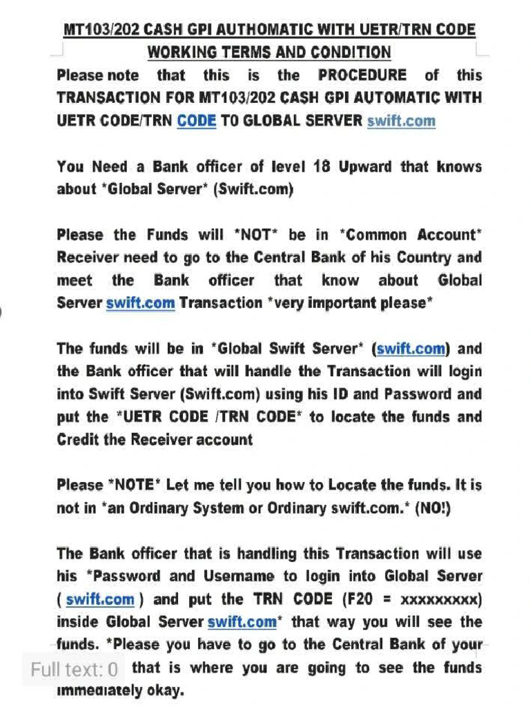 MT103 Donwload | PDF