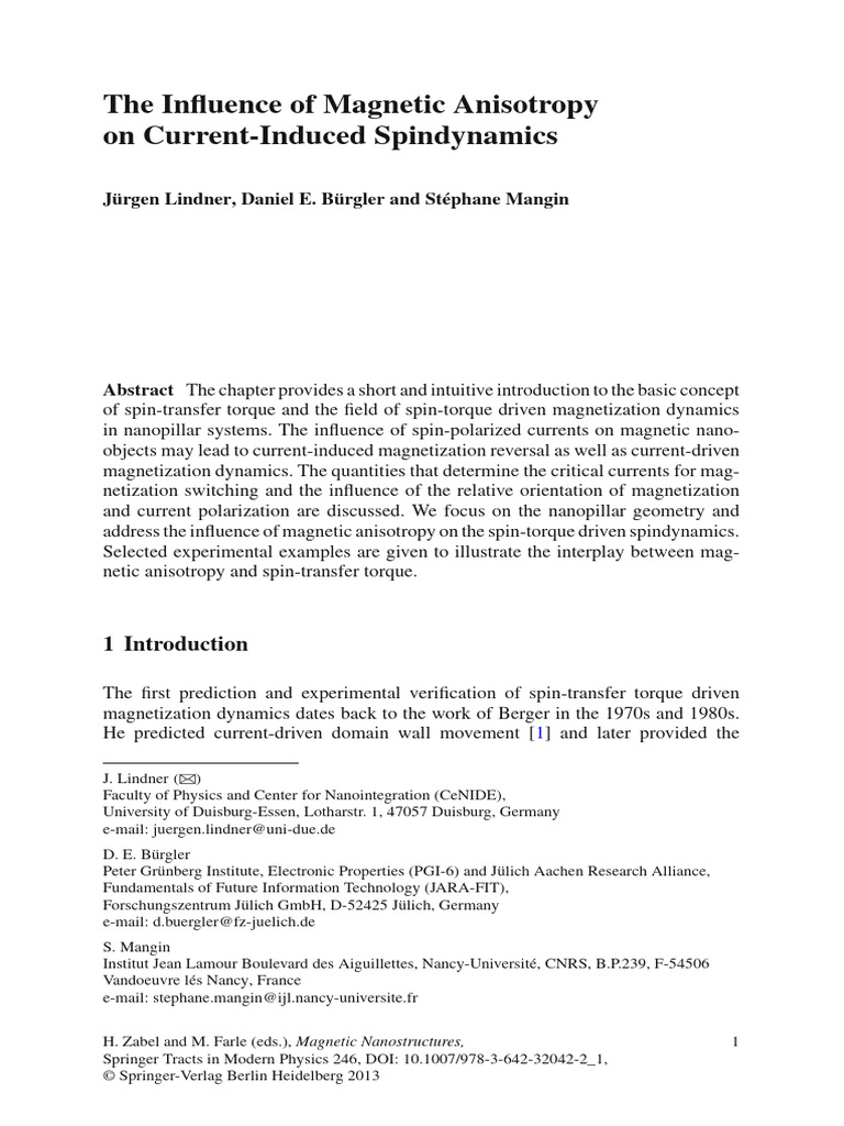 10.1007_978-3-642-32042-2_1 | PDF | Spin (Physics) | Wave Function