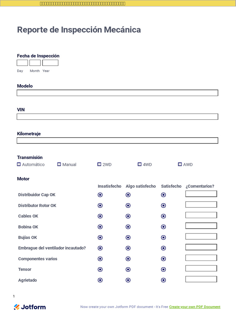 Informe de Inspección Mecánica Detallado | PDF | Embrague | Vehículo de ...