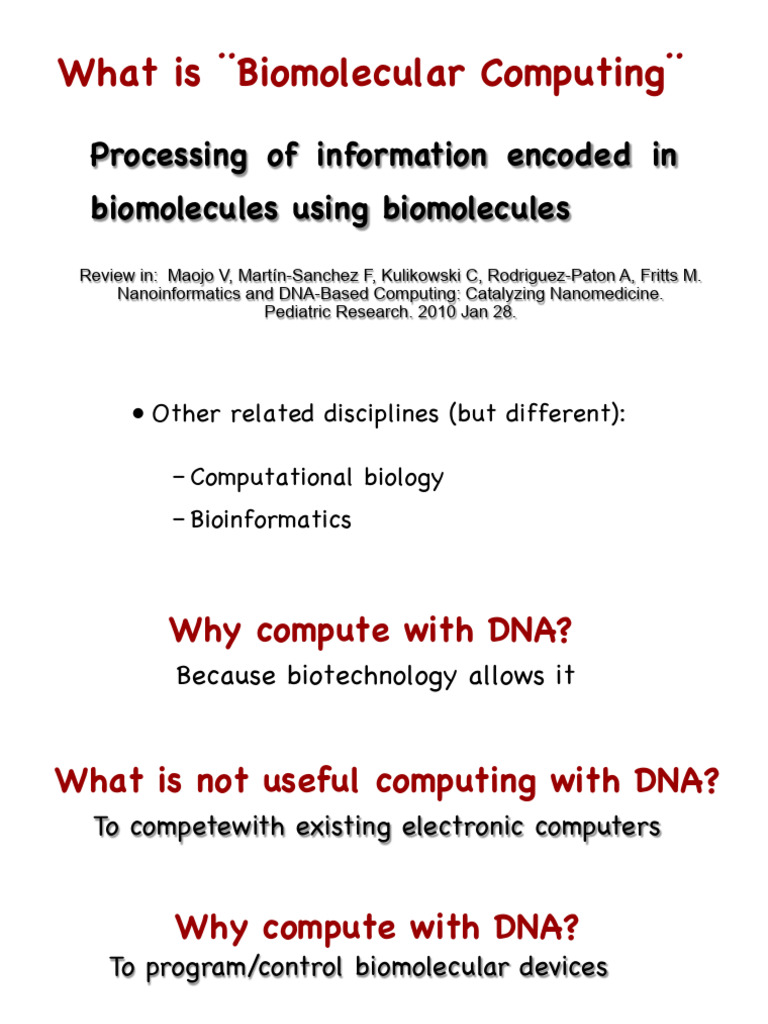 Slides - Adleman - HPP | PDF | Molecular Biology | Biochemistry