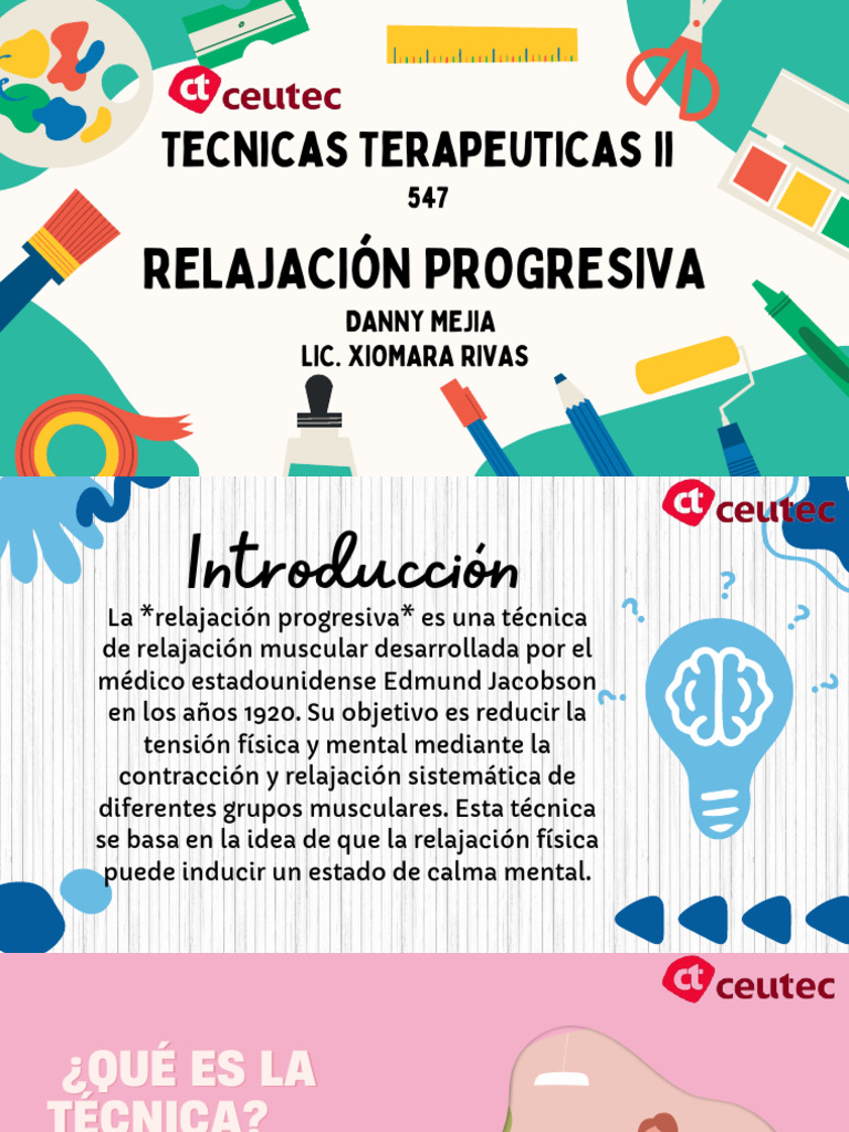 Relajación Progresiva | PDF | Estrés (biología) | Ansiedad