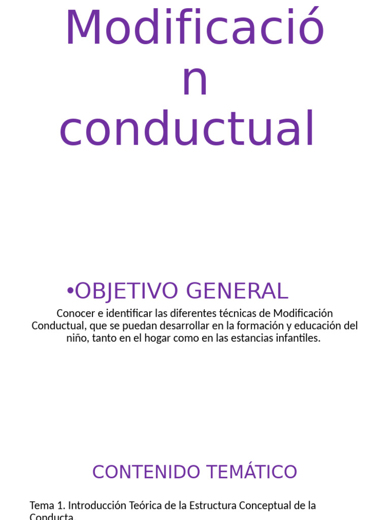 modificacion conductual | PDF