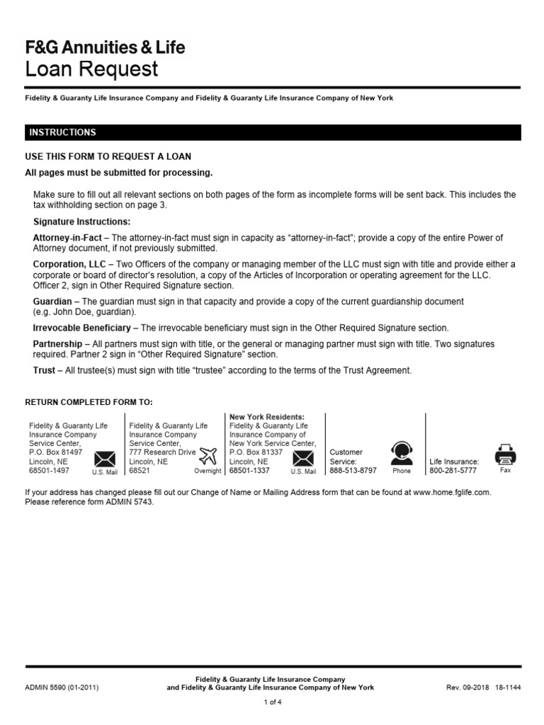 Loan Request Form Instructions | PDF | Income Tax In The United States ...