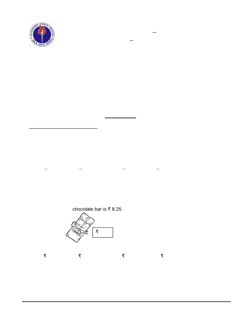 Grade 3 Annual Exam - Math - QP - 2022 - 23 - Set-A | PDF | Division ...
