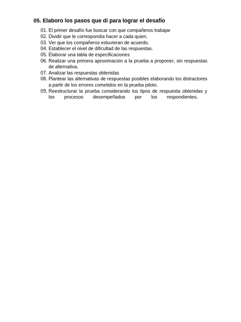 Pasos Para Crear Pruebas Objetivas Efectivas Pdf