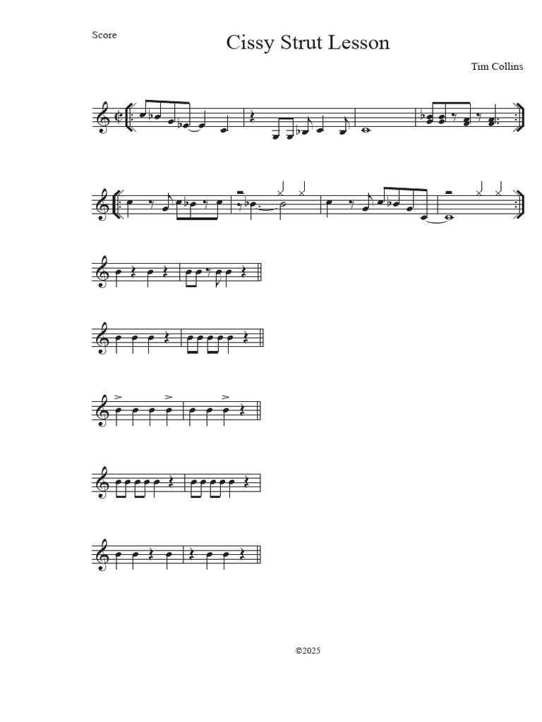 Intro To Jazz Improv - Cissy Strut Lesson | PDF