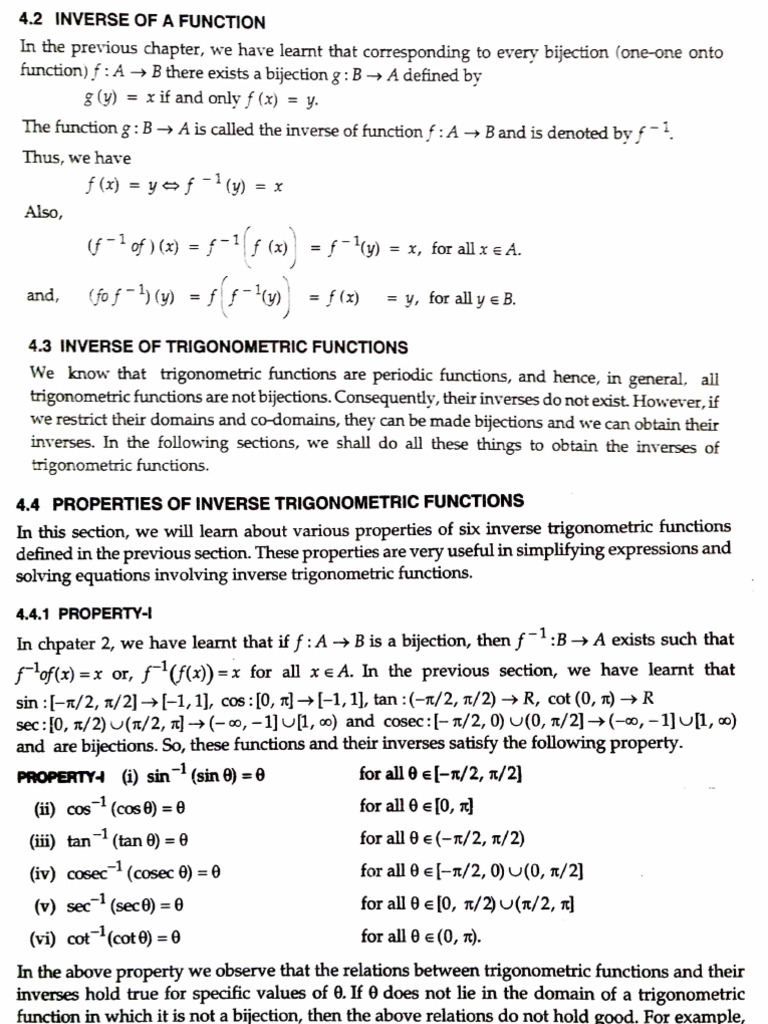 Inverse Trigonometry Functions | PDF | Trigonometric Functions | Function (Mathematics)