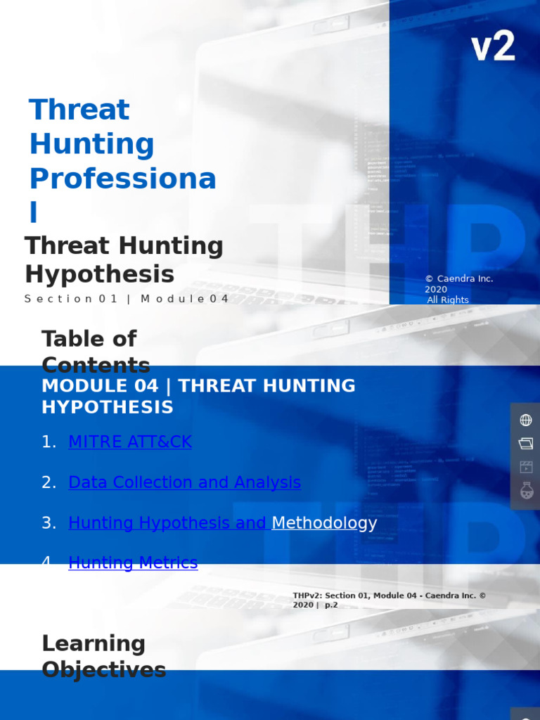 140 Threat Hunting Hypothesis | PDF | Methodology | Data