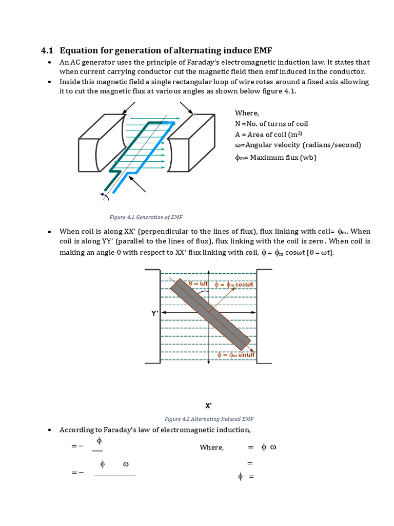 Alternating EMF Generation and Analysis | PDF | Electromagnetic ...
