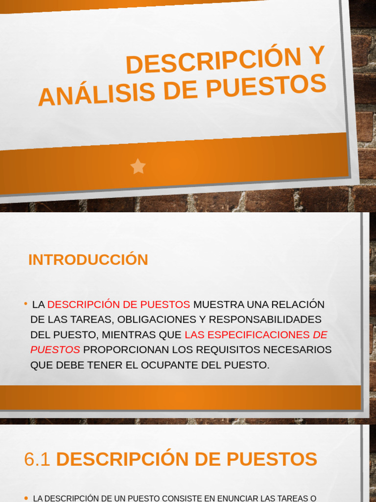 Analisis y Descripcion de Puestos | PDF | Cuestionario | Información