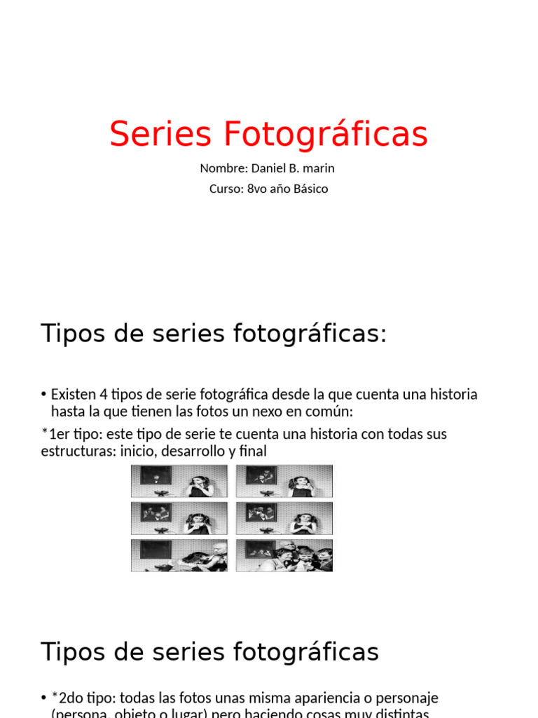 Tipos y Criterios de Series Fotográficas | PDF
